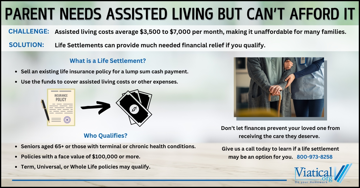 Parent Needs Assisted Living but Can’t Afford It - Viatical
